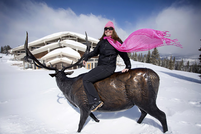 Back on Track with a Fab Pic of Annie. Two Elk Restaurant, Vail Mountain.