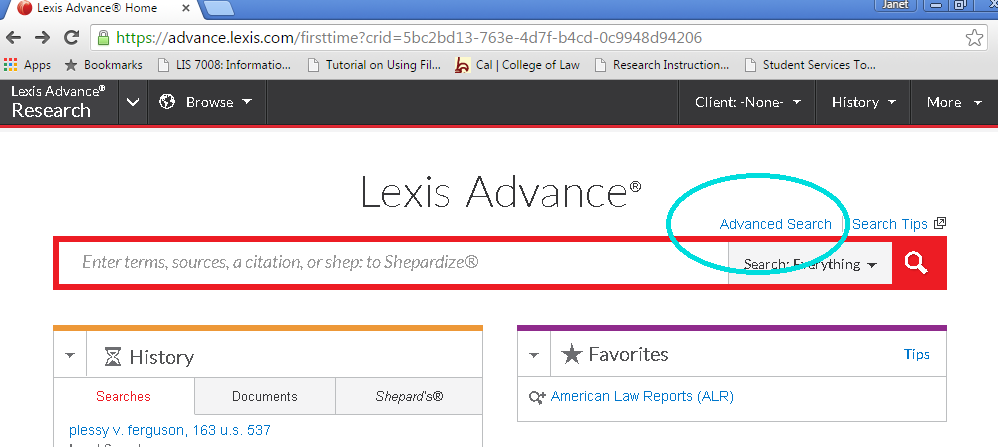 LUNO Law Library Blog: Advanced Search on Lexis Advance