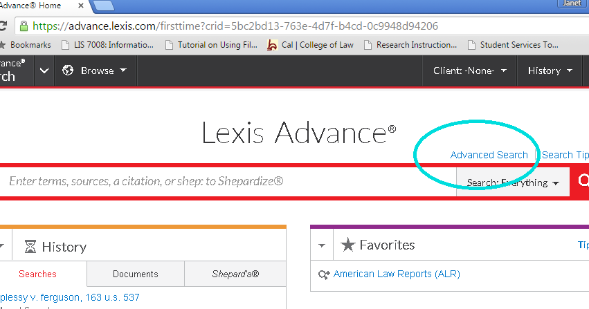 LUNO Law Library Blog: Advanced Search on Lexis Advance
