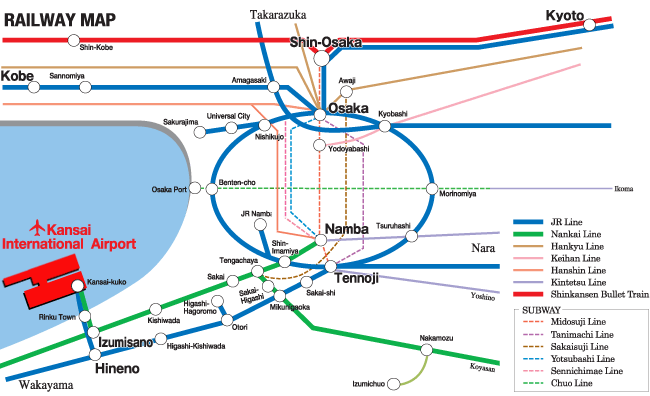 Travel Between Kansai International Airport and Namba - Osaka, Japan ...