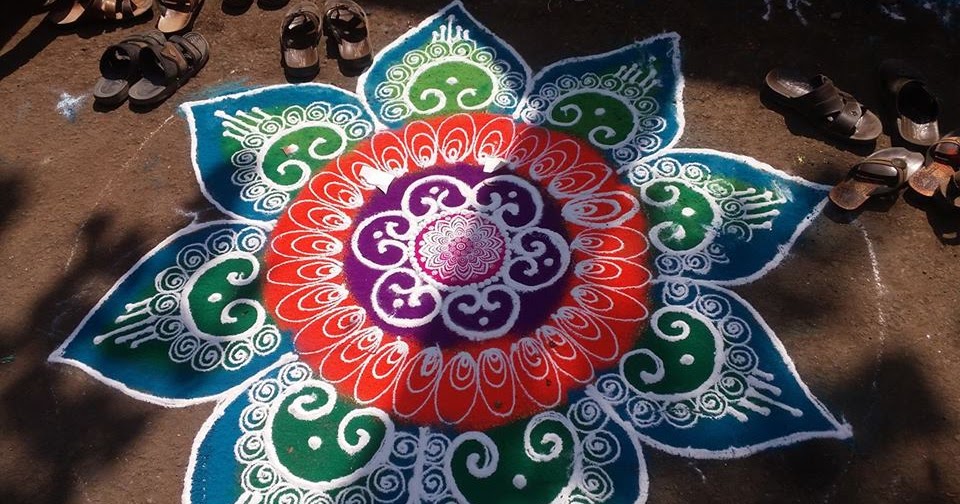 TELUGU WEB WORLD: SENSITIVE SUN FLOWER RANGOLI ART