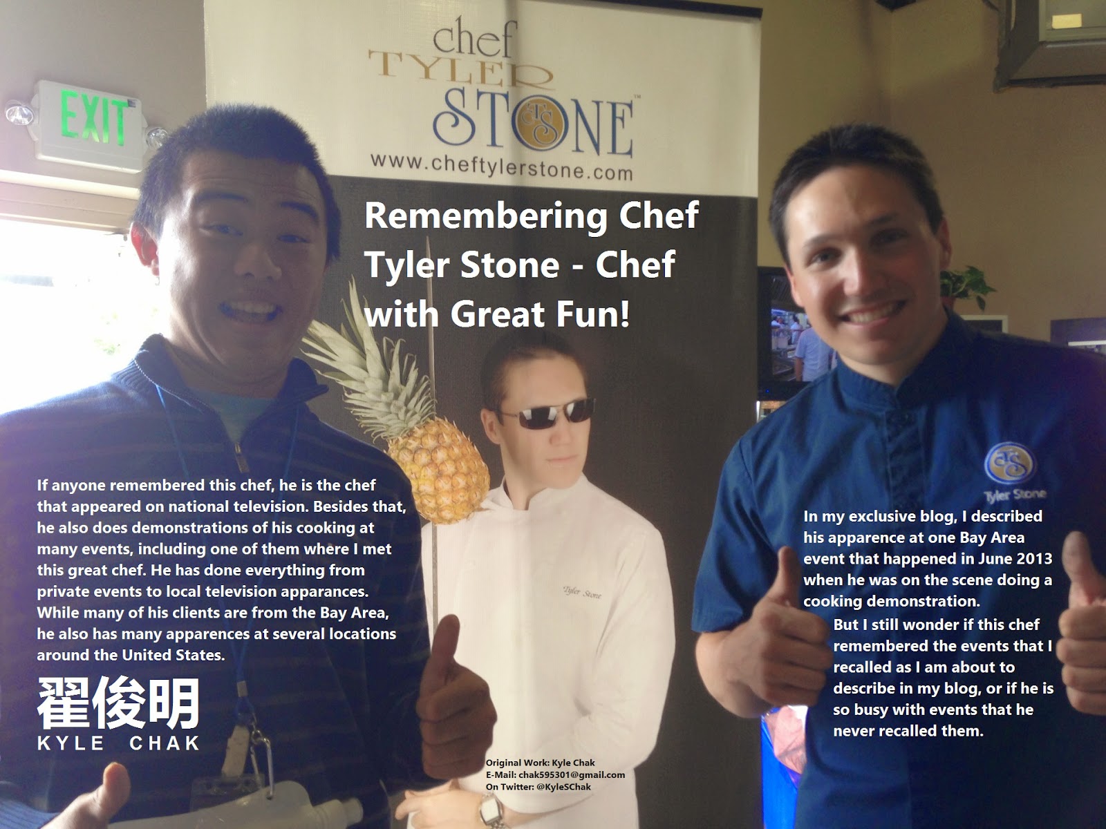 Kyle Chak's Blog: The Past - Remembering Chef Tyler Stone - Chef with ...