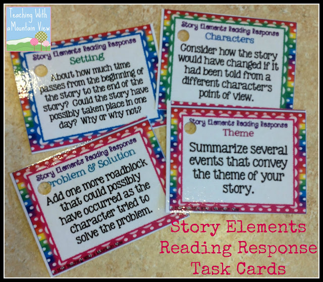 Task Card Corner: Using Task Cards for Reading Response