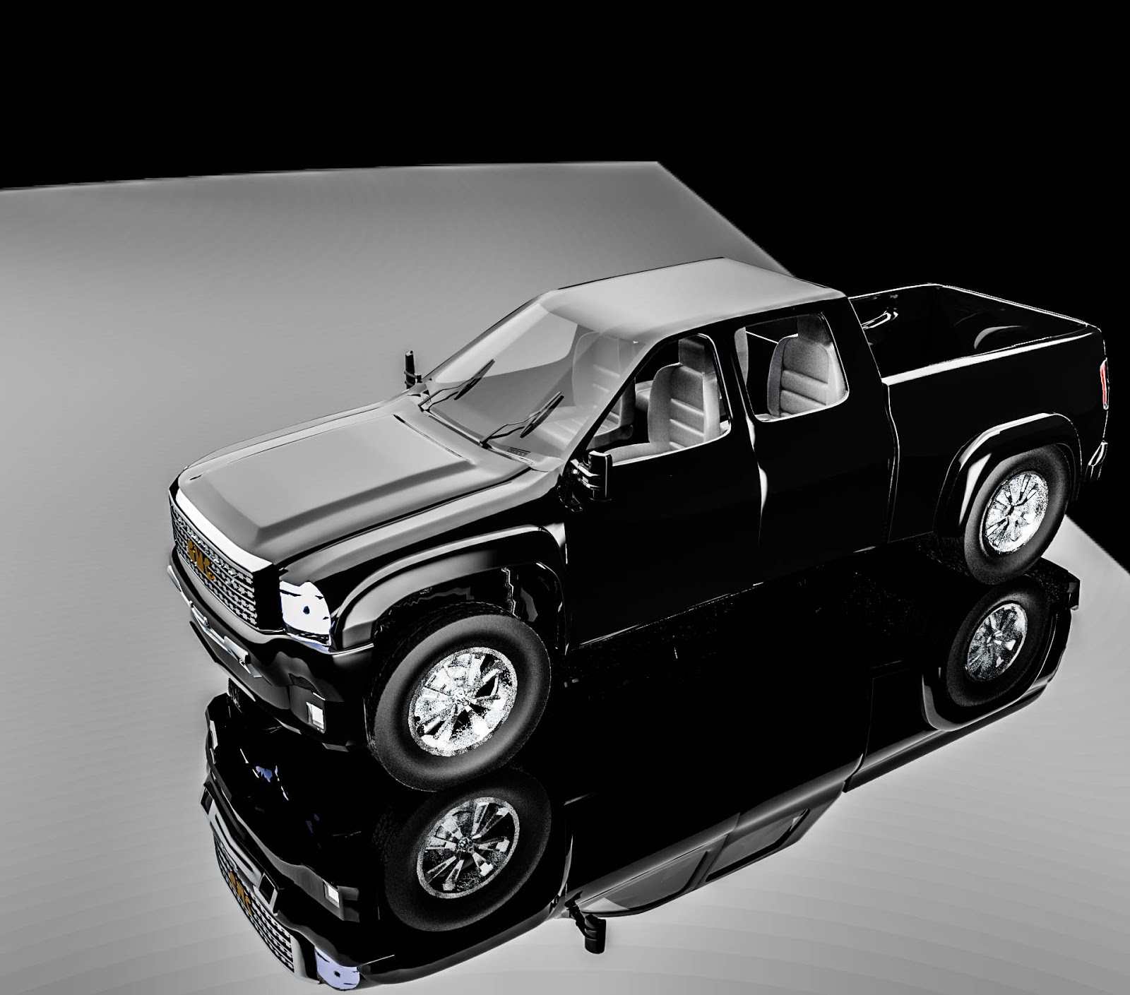 GMC Sierra 3500 hd 3d model render