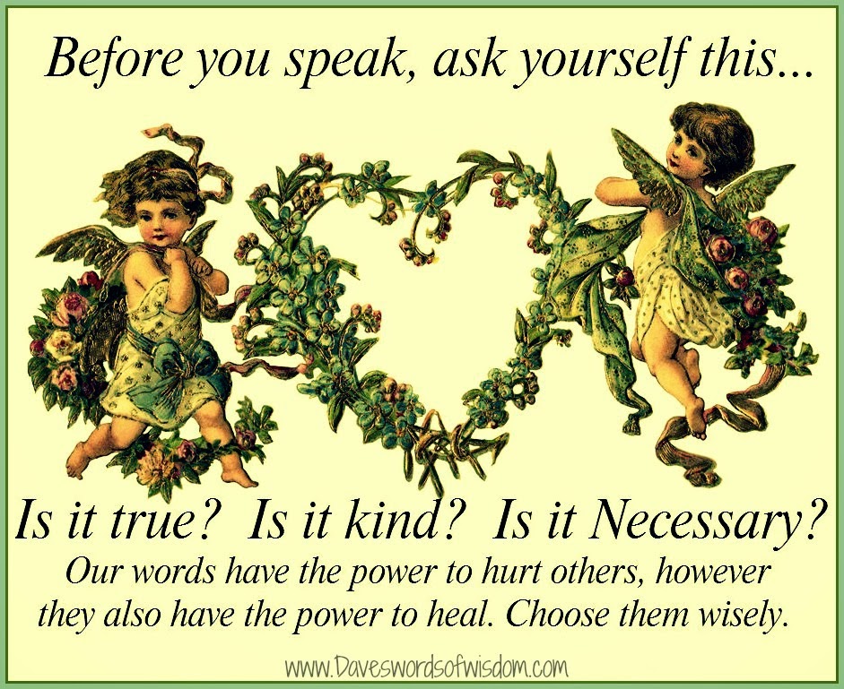 Daveswordsofwisdom.com: Is It True? Is It Kind? Is It Necessary?