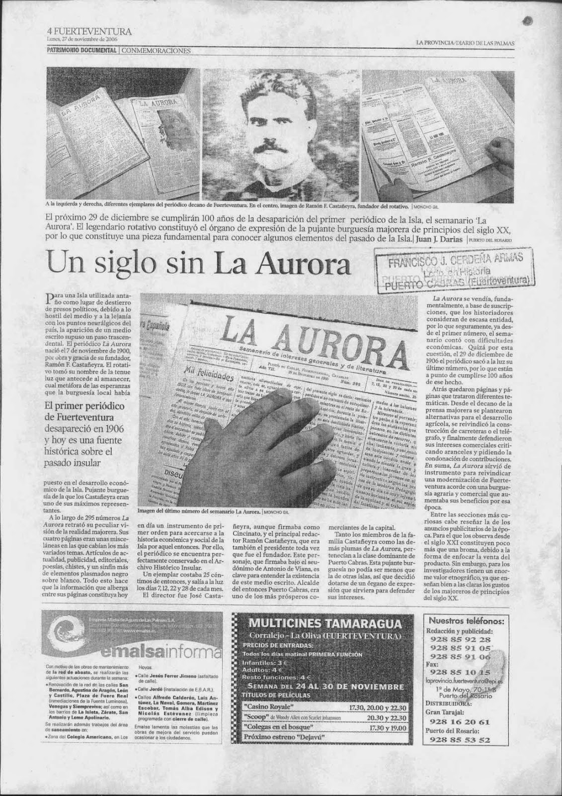 CUADERNO DE PUERTO DE CABRAS: La prensa majorera antes de 1936