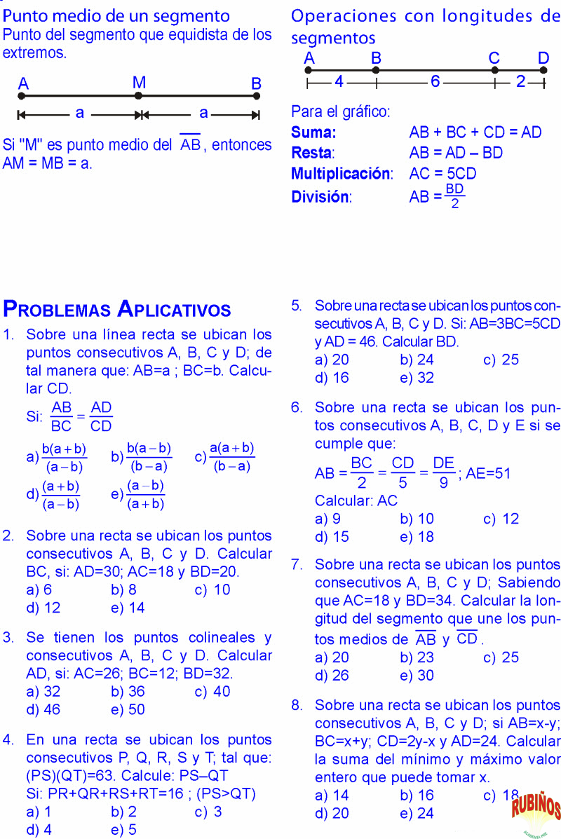 Segmentos Ejemplos y Ejercicios Resueltos pdf