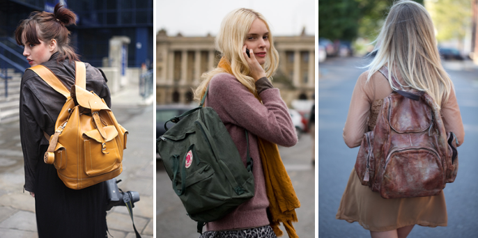 STREET STYLE INSPIRATION; BACKPACKS.-