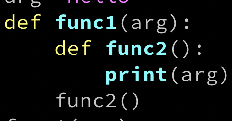 Chiustin: Python Closure