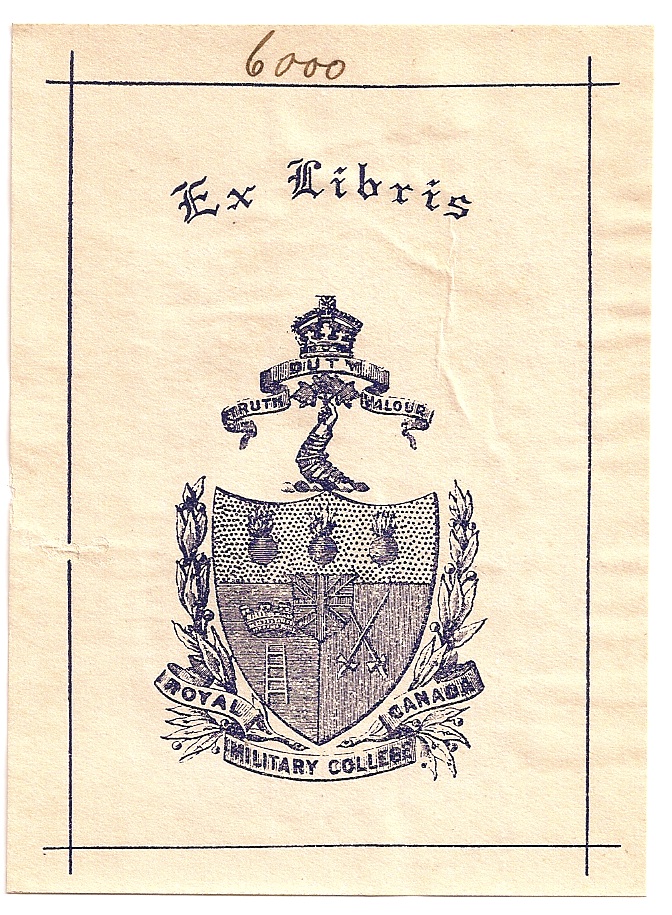 Canadian Bookplates: Some Bookplates of the Royal Military College of ...