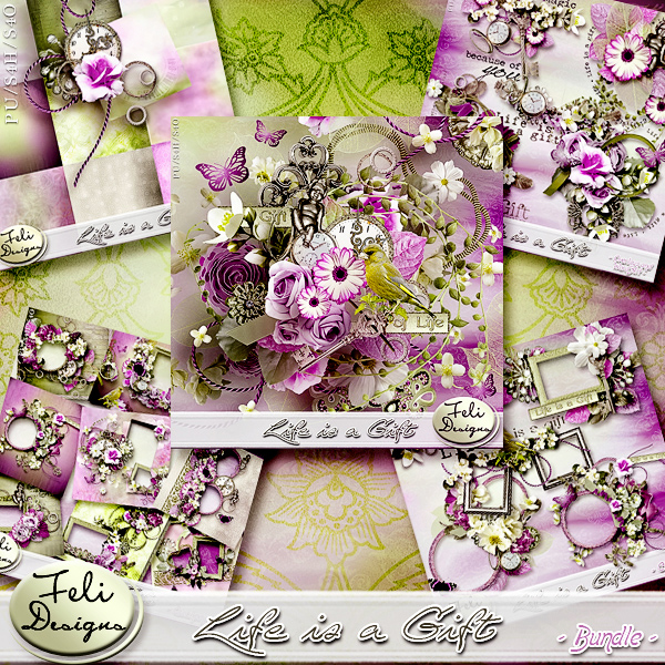 Feli Designs: Life is a Gift - New Kit and Freebie