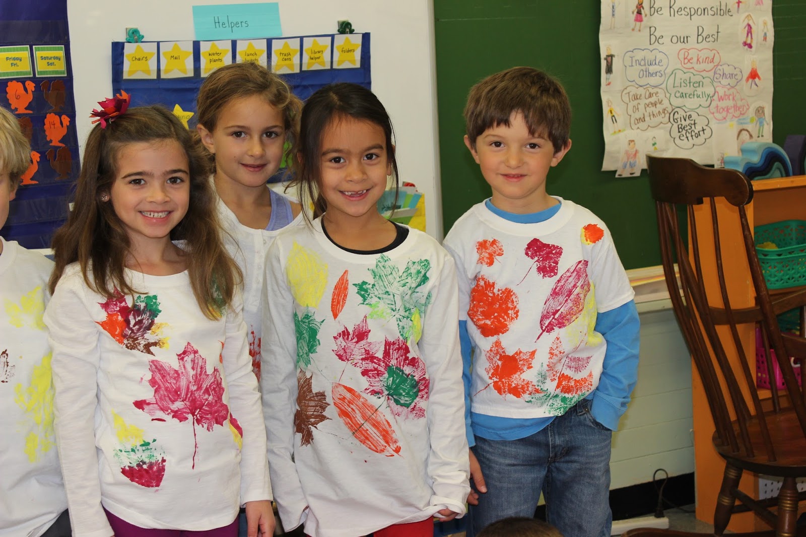 First Grade Times: Leaf T- Shirt Printing