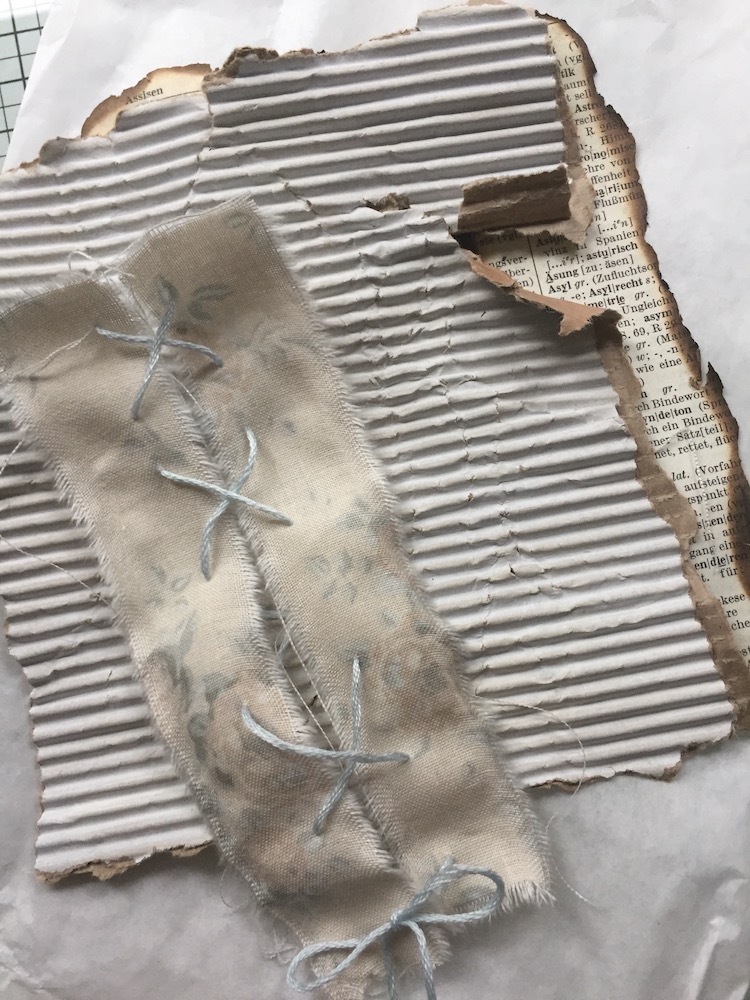 PaperArtsy: 2017 #18 Torn, Ripped, Burnt: 'Imperfection' canvas with ...