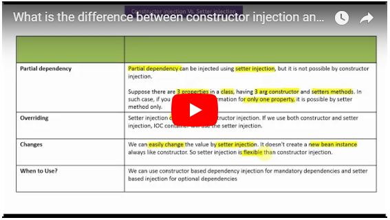What Is The Difference Between Constructor Injection And Setter