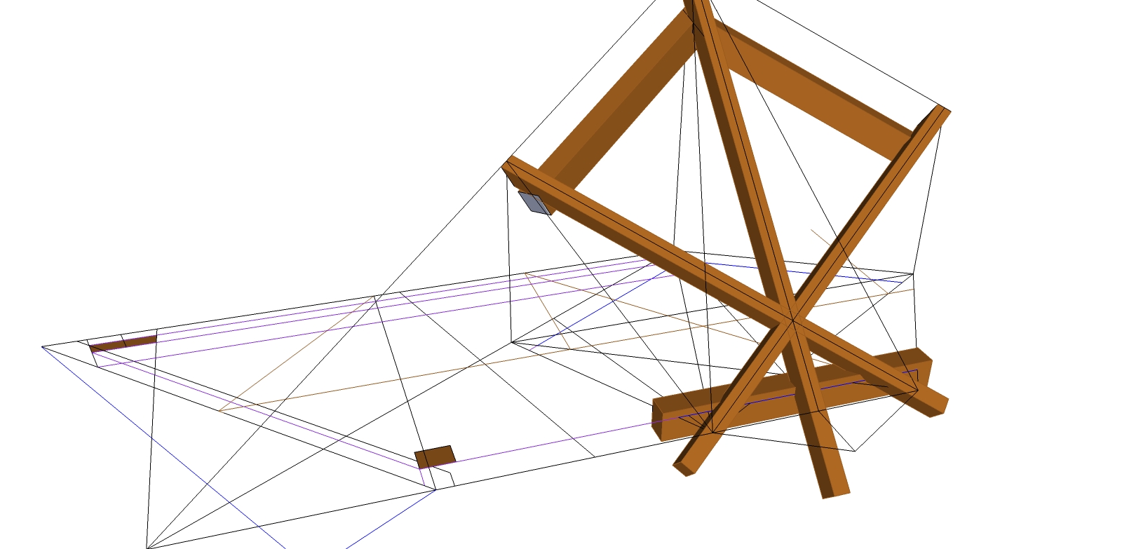 Roof Framing Geometry: Rising Purlin with Rafter Seat Cuts