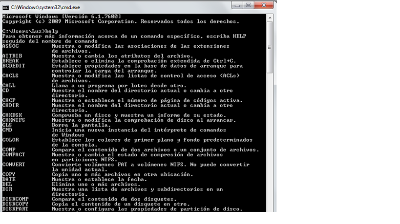 INFORMATICA EQ4 SO: Practica 1 Comandos