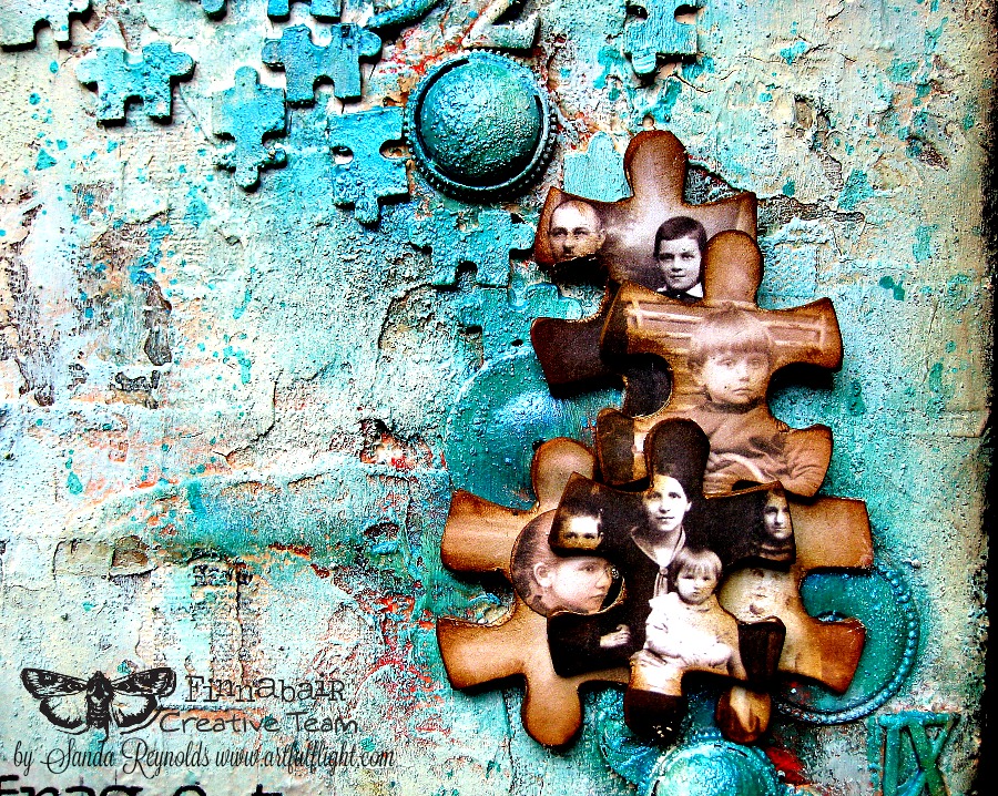 Finnabair: “Fragments” Mixed Media Collage on Canvas Tutorial by Sanda ...