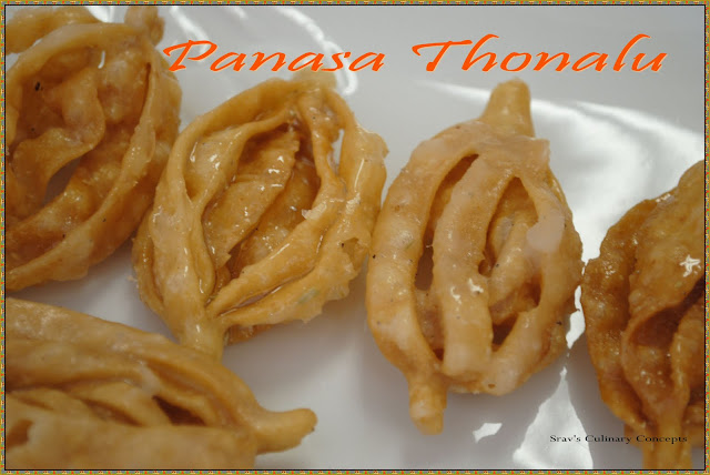 Srav's Culinary Concepts: Panasa Thonalu / Flower Kaaja