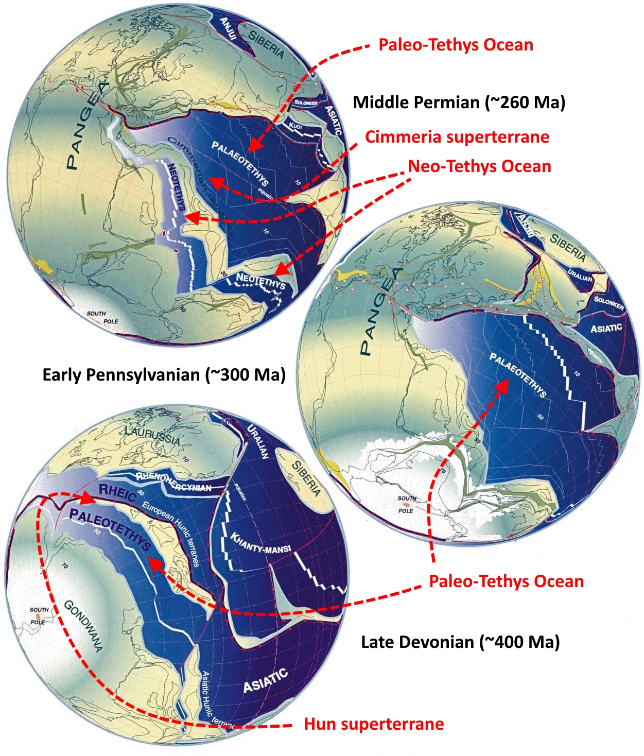 Tethys Sea Map