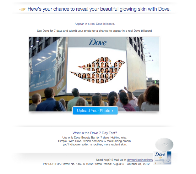 You could be on the next billboard of Dove!