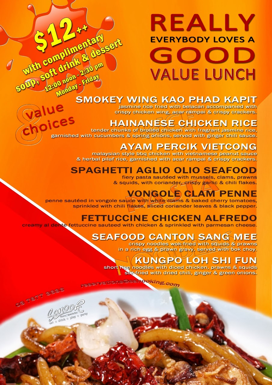 Lunch Promotion: Sanook's REALLY GOOD VALUE LUNCH - carolinemayling