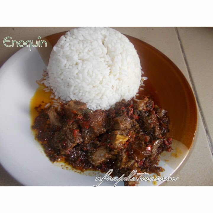 Foodie & Menu's: Rice And Ofada Sauce