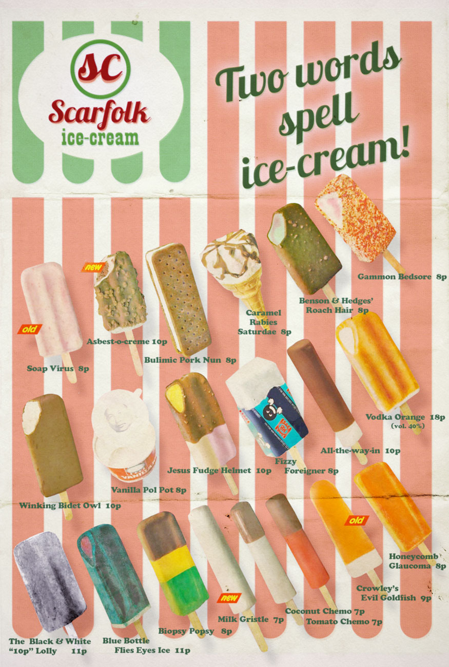 Scarfolk Council: Scarfolk Ice-Cream range, 1979