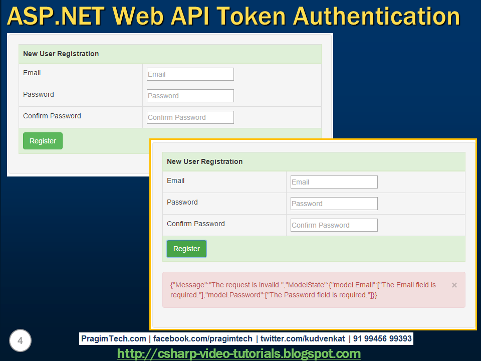 Sql Server Net And C Video Tutorial Aspnet Web Api User Registration