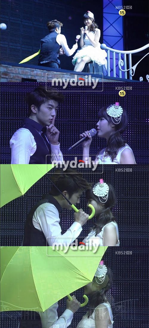 Jang Wooyoung And Iu Kiss