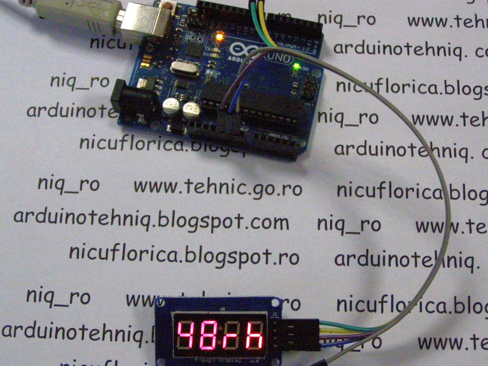 Arduino tehNiq: 4-digit led display with TM1637 and Arduino