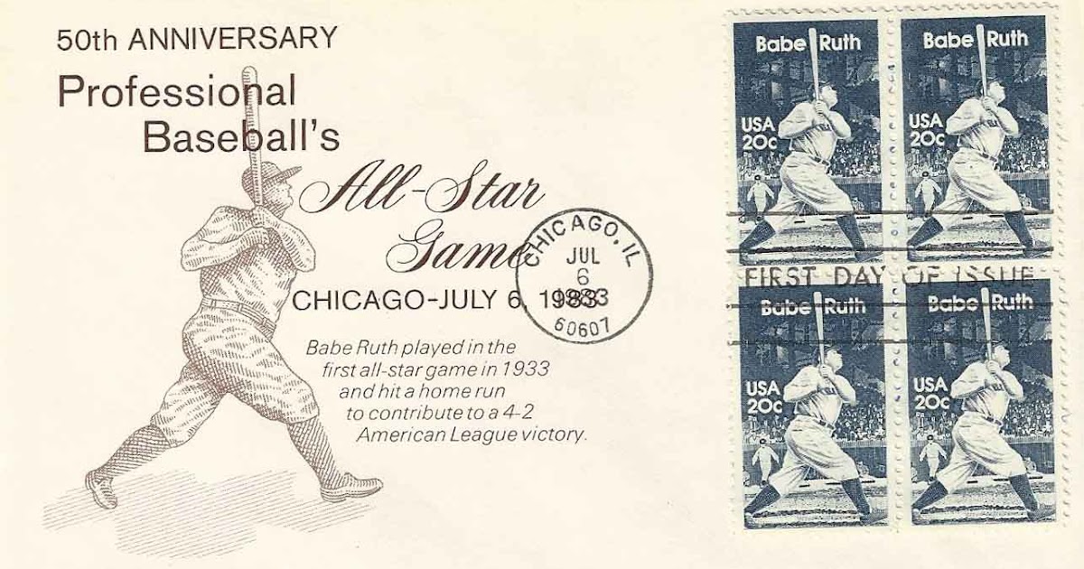 Baseball Stamps & Postmarks: Babe Ruth - 1983