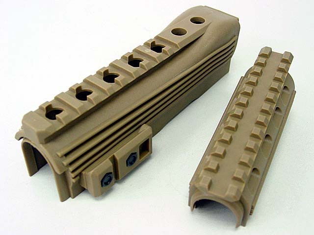 Airshop Gun Garde Main Ak74 Type Tactique Sur Rails Pour Ak Aeg Dark Earth