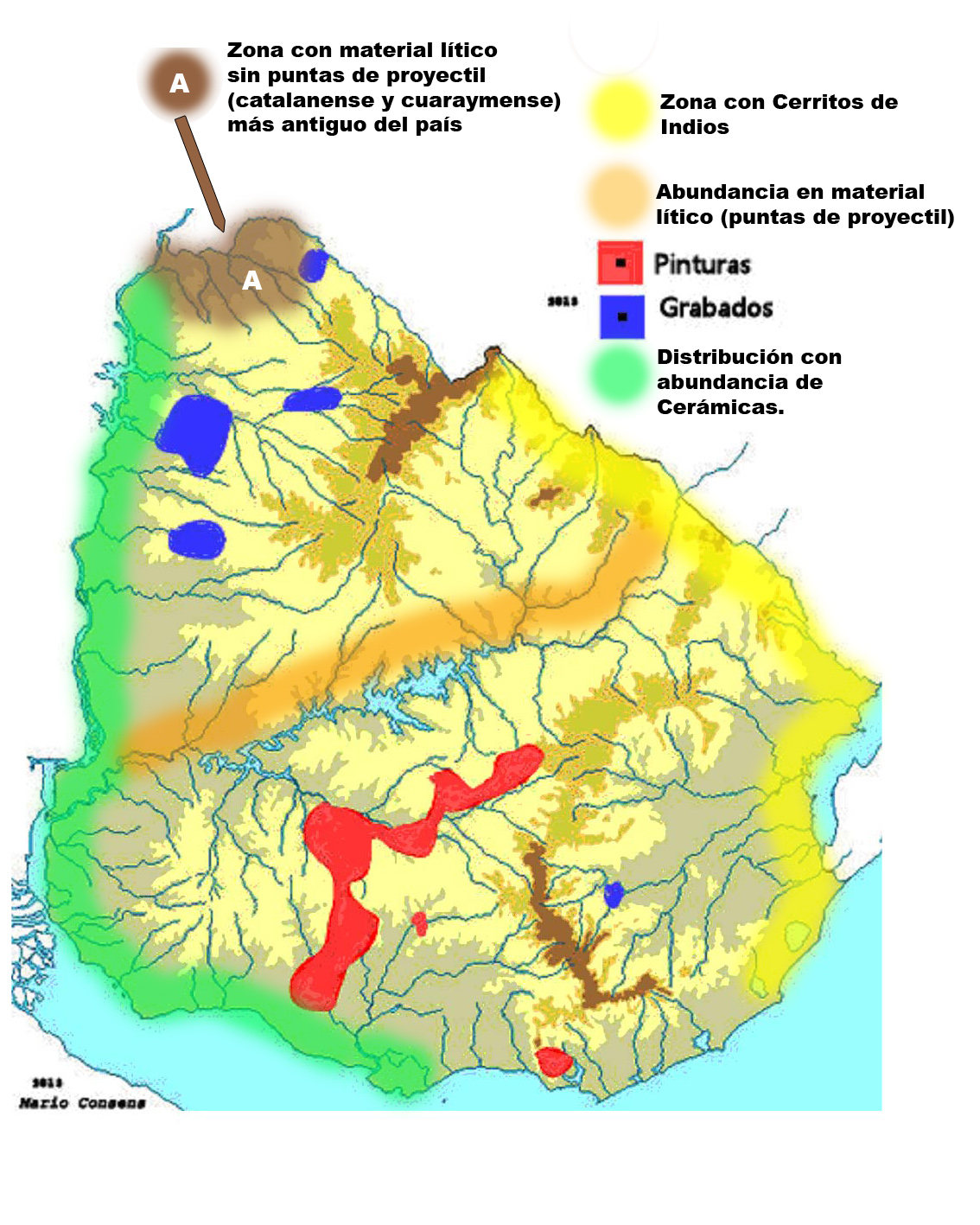 Un Legado Ancestral - Colonia, Uruguay: PINTURAS RUPESTRES ...