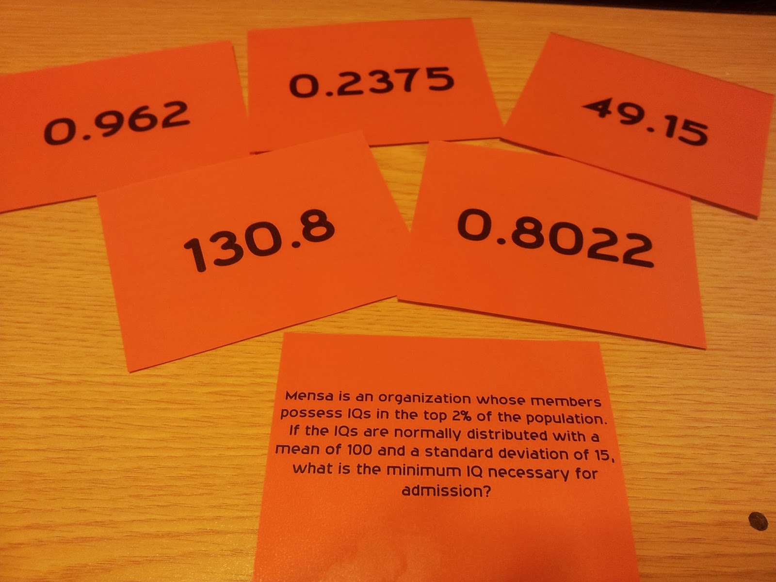 Teaching Statistics: #Made4Math - Normal Distribution Cards