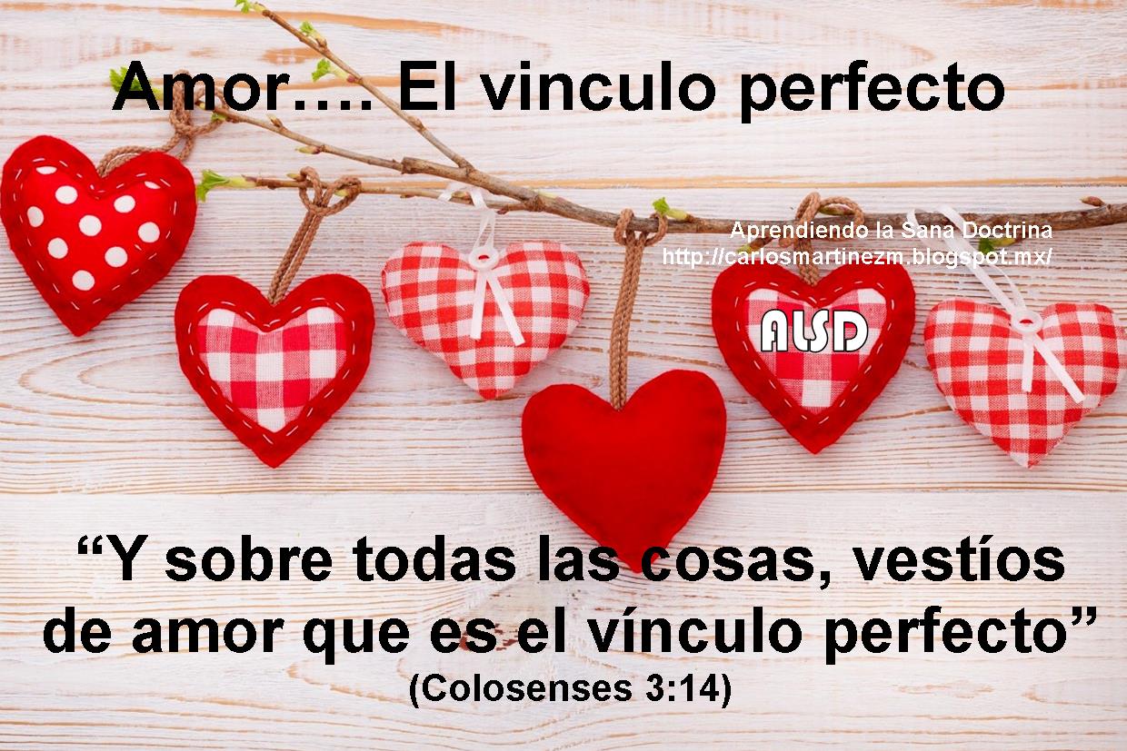 Aprendiendo la Sana Doctrina: AMOR…. EL VINCULO PERFECTO Aprendiendo la Sana Doctrina: AMOR…. EL VINCULO PERFECTO