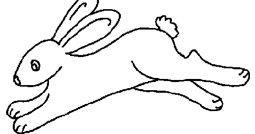 Bunny Rabbit Jumping Coloring Pages | Free World Pics