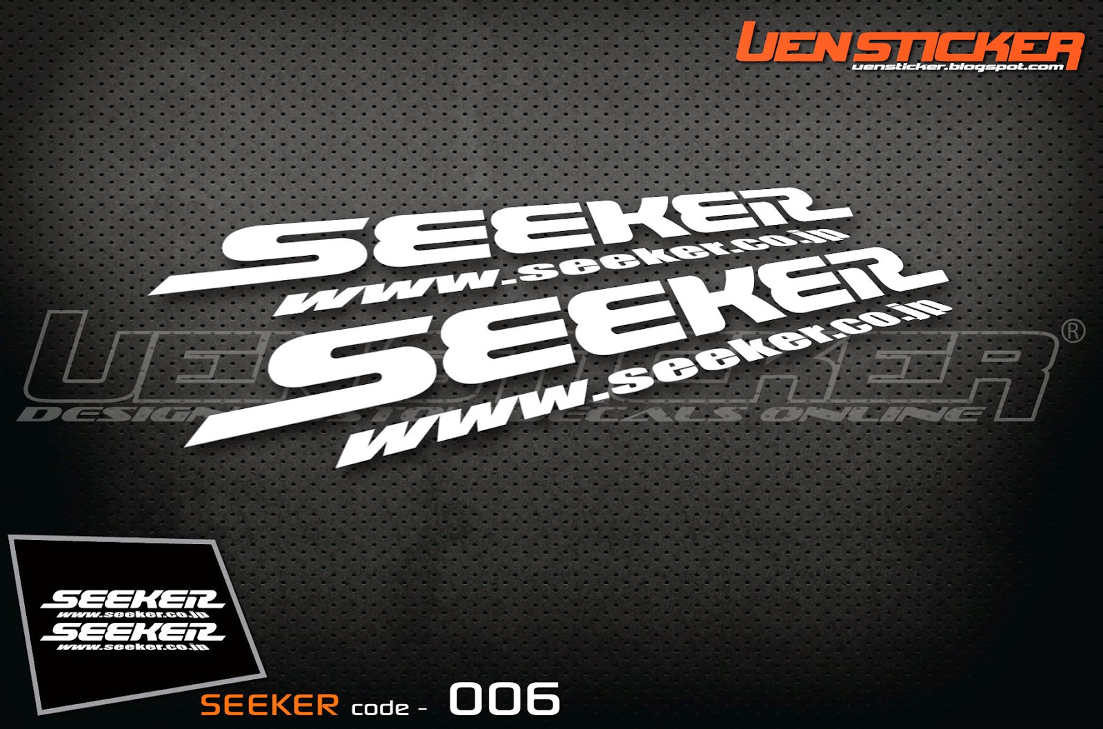 UEN STICKER - Design Custom Decals Online: SEEKER