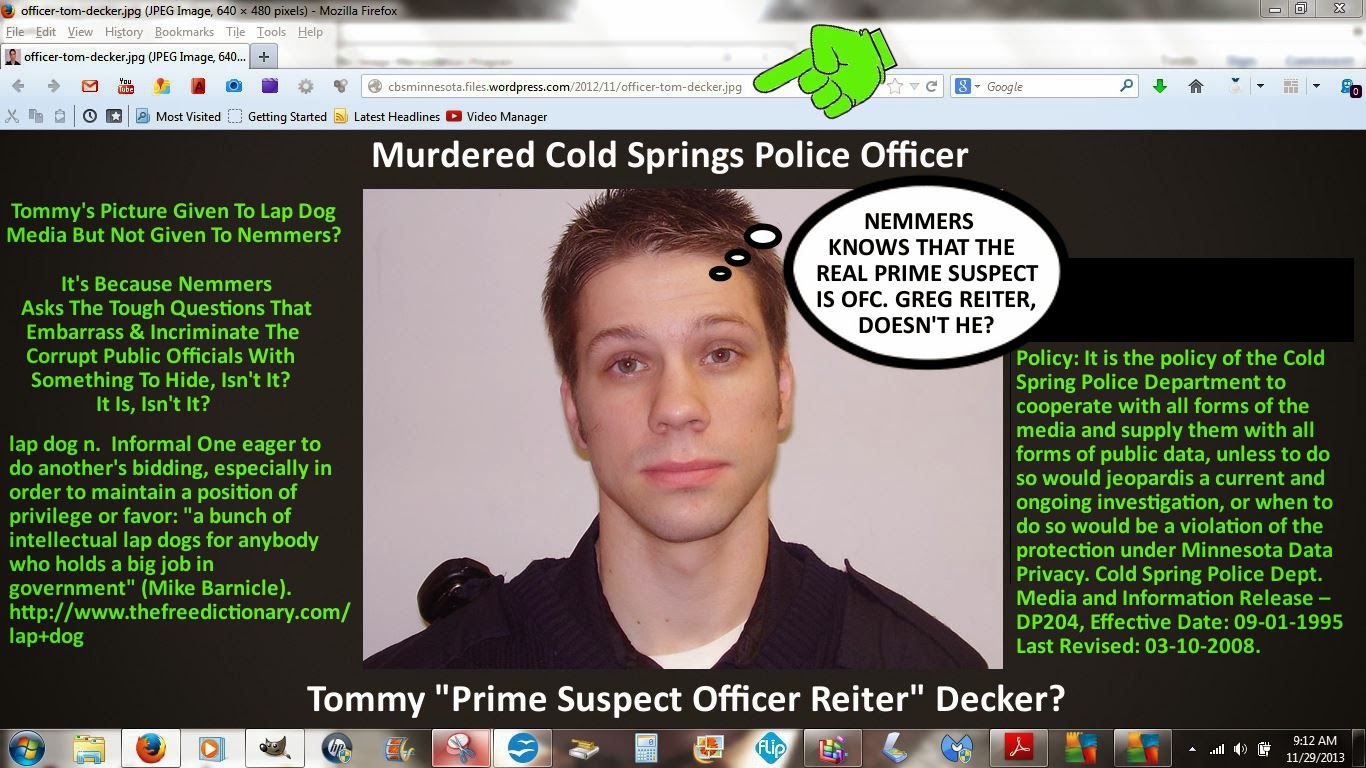 Lion News: Cover-Up In Officer Tom Decker Murder? Disloyal Partner Greg ...