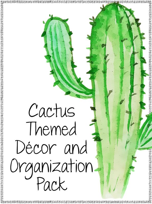 Miss Martel's Special Class: Cactus Classroom Decor and Organization
