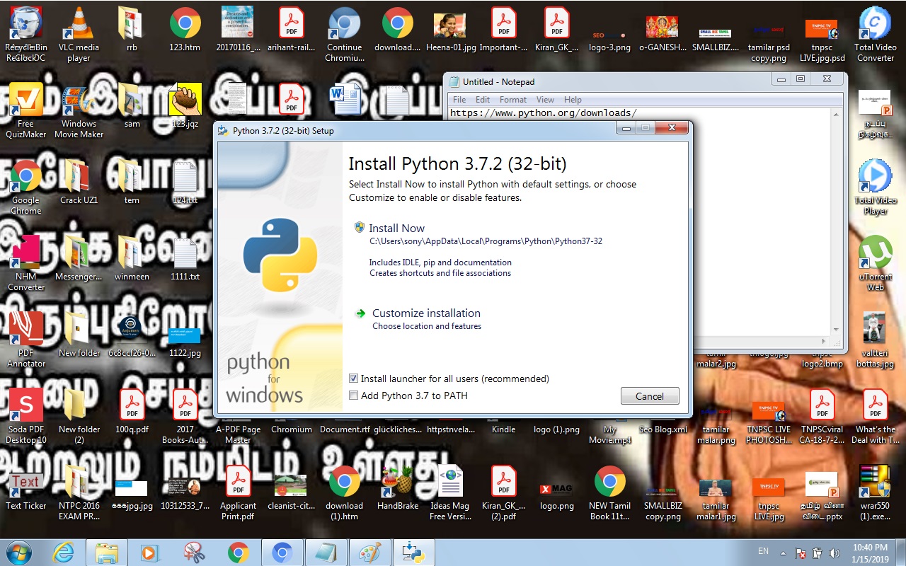 How to install phyton in windows machine
