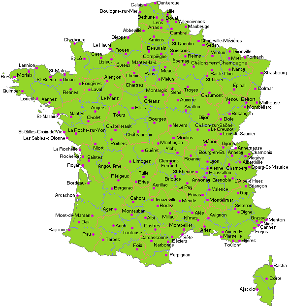 Mapa Politico de Francia