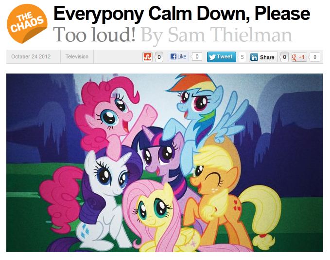 Pony General:"Season 12 will never air" edition.