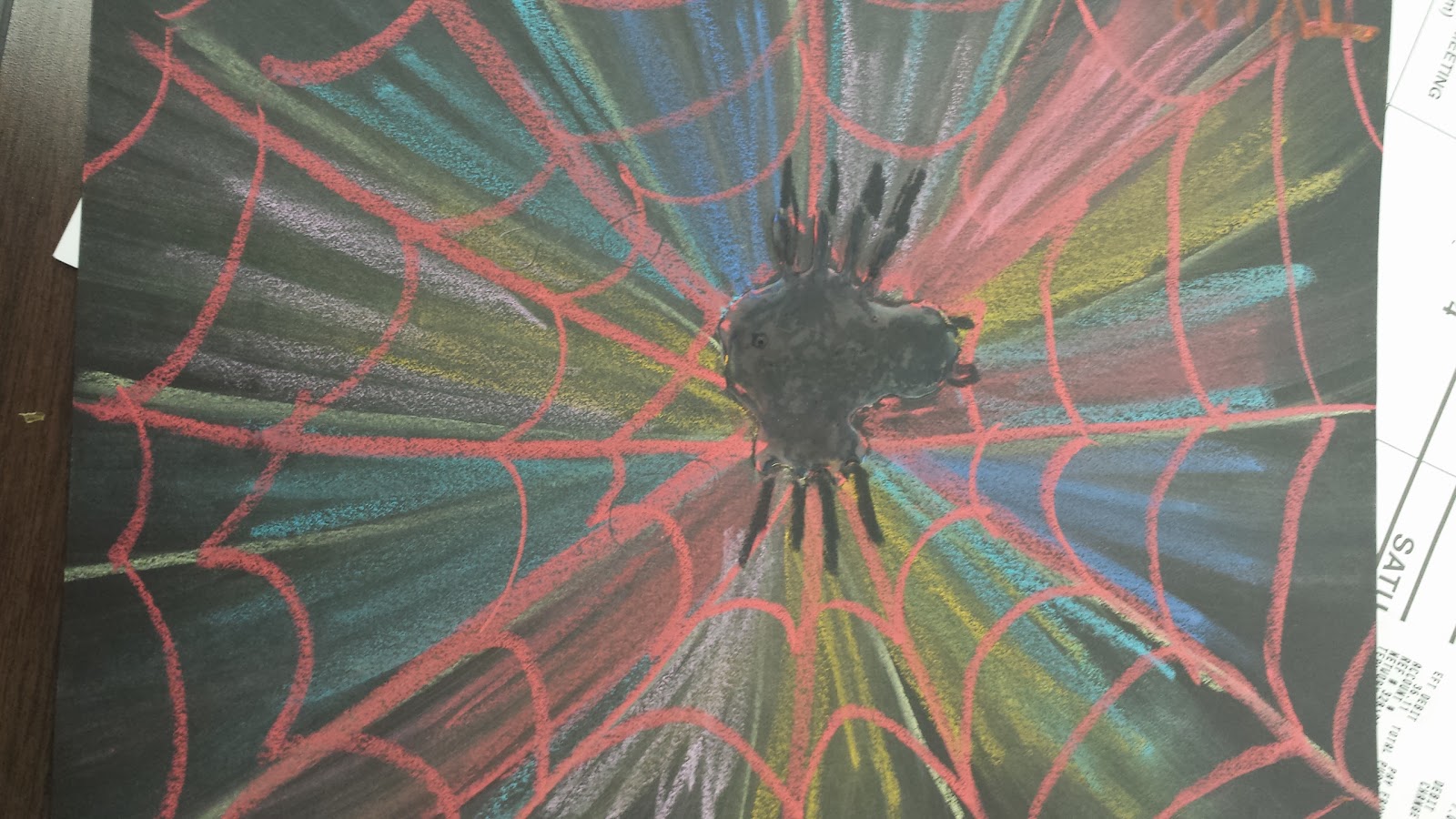 Mrs. Mona Lisa's Art Spot!: 3rd Grade Chalk Pastel Spiders!