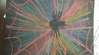 Mrs. Mona Lisa's Art Spot!: 3rd Grade Chalk Pastel Spiders!