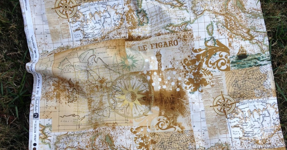 sing. read. sew. travel. teach.: Found Map Fabric