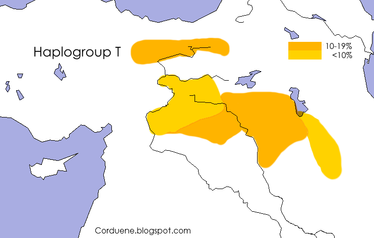 Corduene: Kurdish Y-DNA Haplogroups Frequencies by Regions