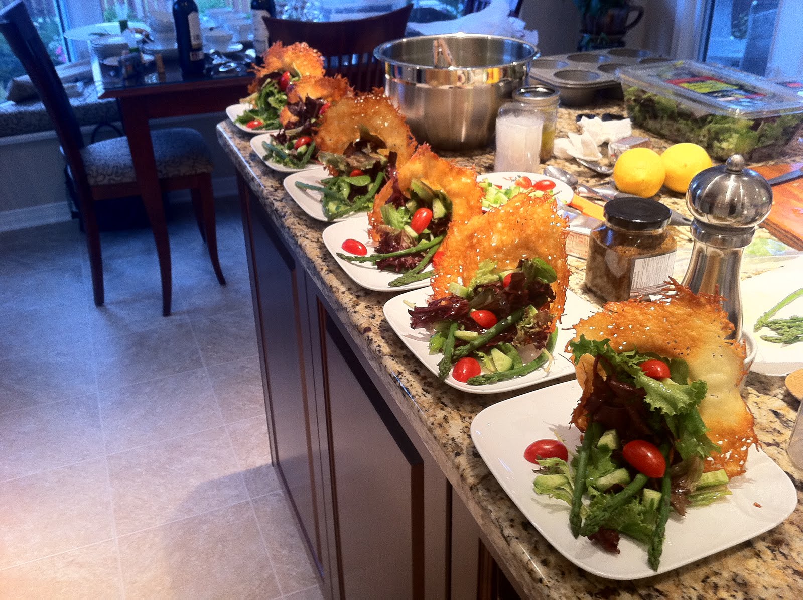 Chrisonthego: Parmesan Cheese Tuile Salads