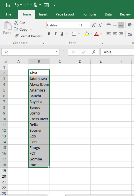 Creating A Custom List In Excel; An Interesting Example. - UrBizEdge Limited