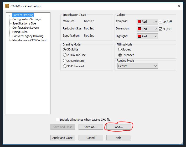Refined Design: CADWorx Basic - Setup