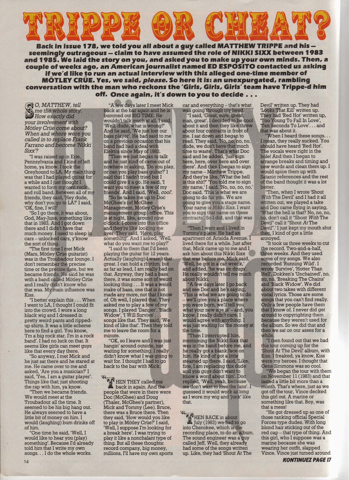 Armada De Los Inmortales: La historia de Nikki Sixx y Matthew Trippe ...